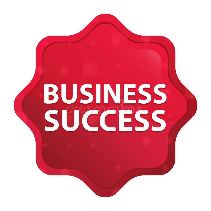 Business Success Misty Rose Red Starburst Sticker Button Stock ...