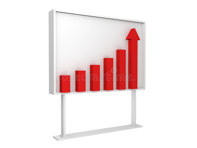 Business Success Red Graph Diagram Stock Illustration - Illustration of ...
