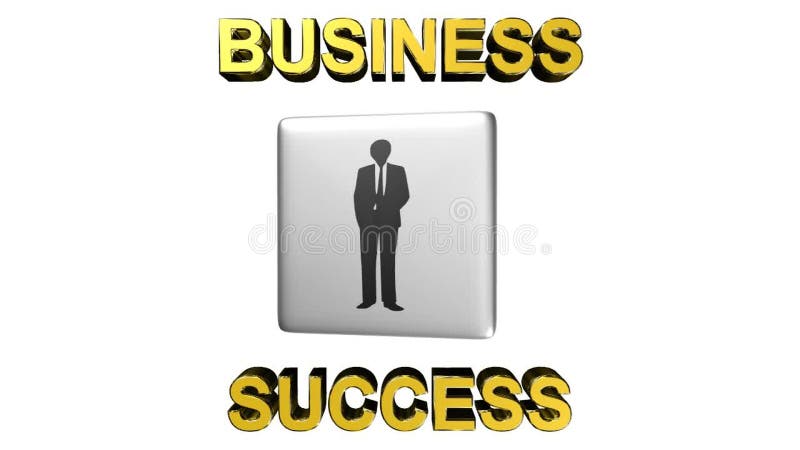 Business Success, 4k Animation of Successful Businessman Climbs To Top ...