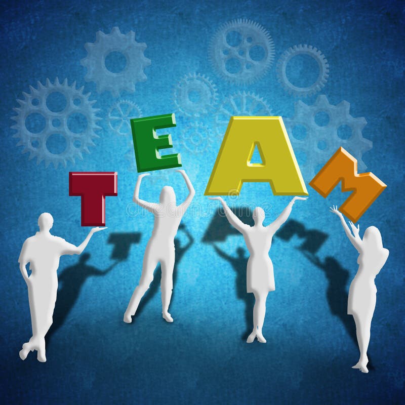 Business Teamwork and Success Stock Illustration - Illustration of ...