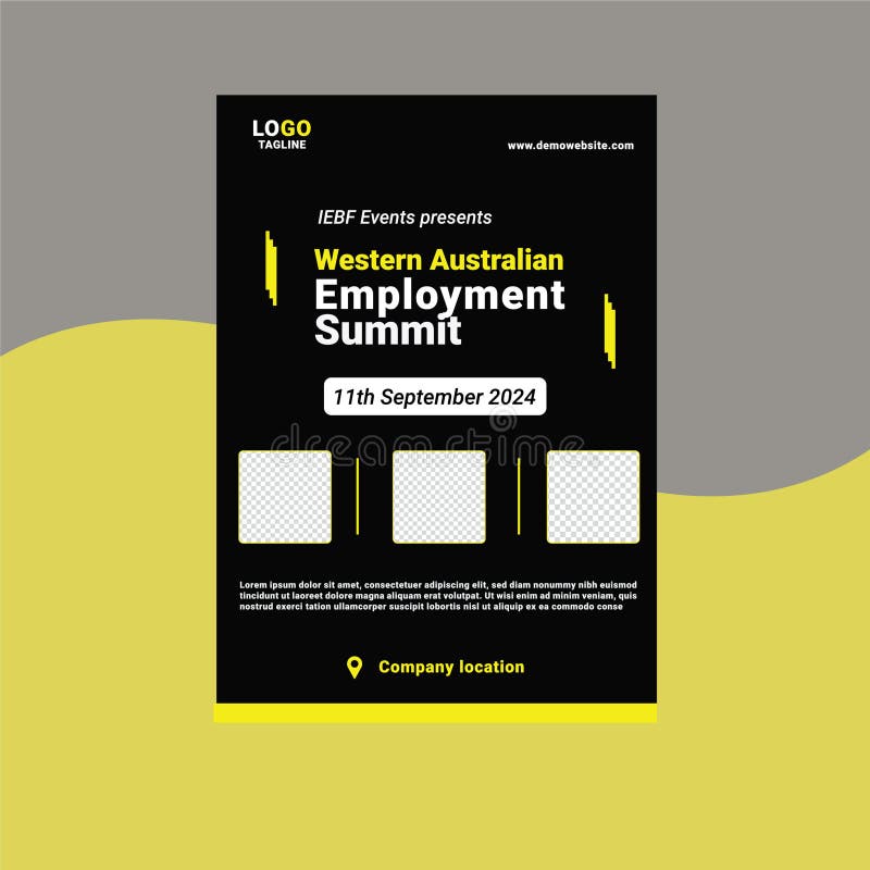 Business Summit Flyer Design Template.... Stock Vector - Illustration ...