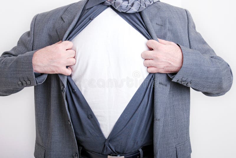 Business superhero stock image. Image of open, chest - 12335771