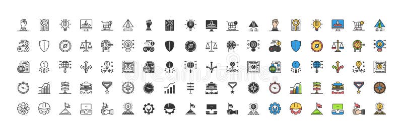 Business Symbols Elements Icons , People, Management ,think Stock ...