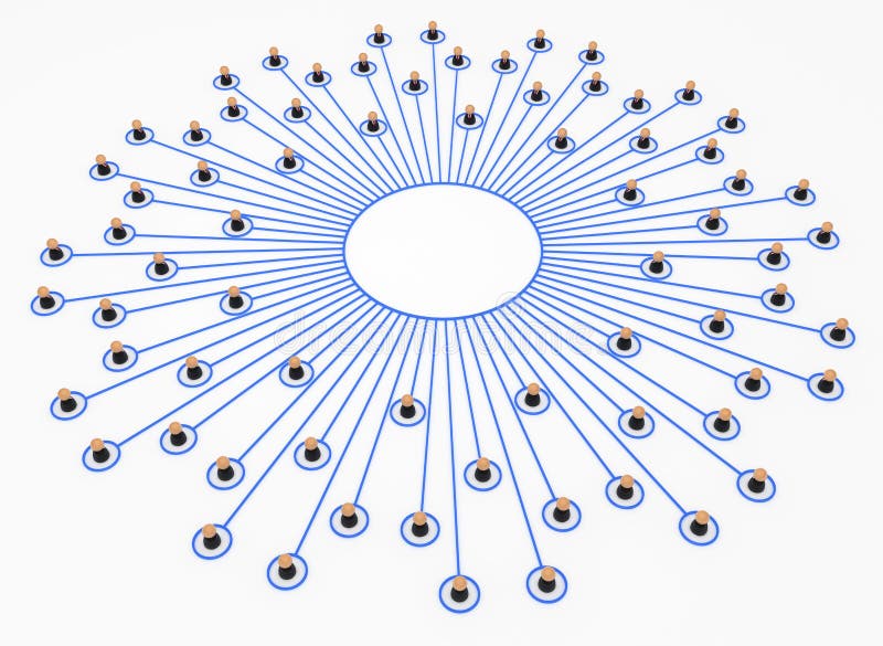 Business Symbols, Linked To Empty Circle Stock Illustration ...