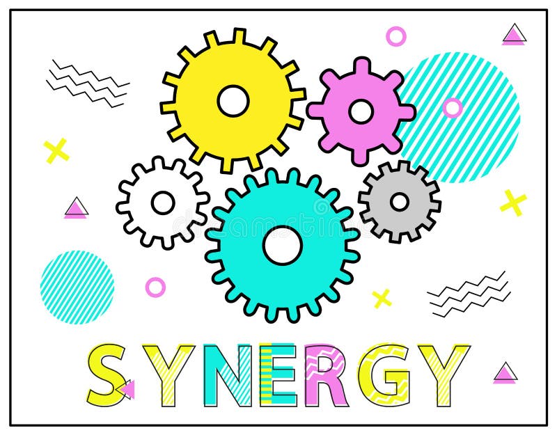 Business Synergy and Teamwork Abstract Vector Concept with Interacting ... Business Synergy and Teamwork Abstract Vector Concept with Interacting ...