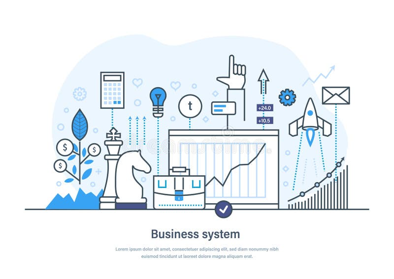 Business System Business Process Connecting Workflow Web Banner ...