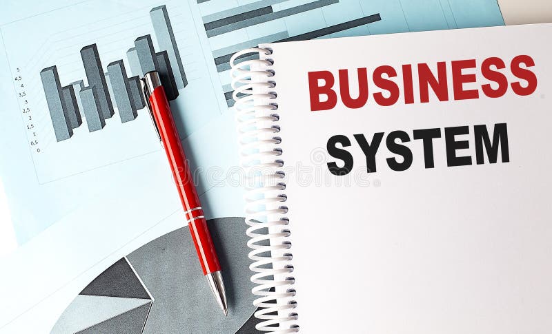 137 Business System Text Notebook Pen Chart Background Stock Photos ...
