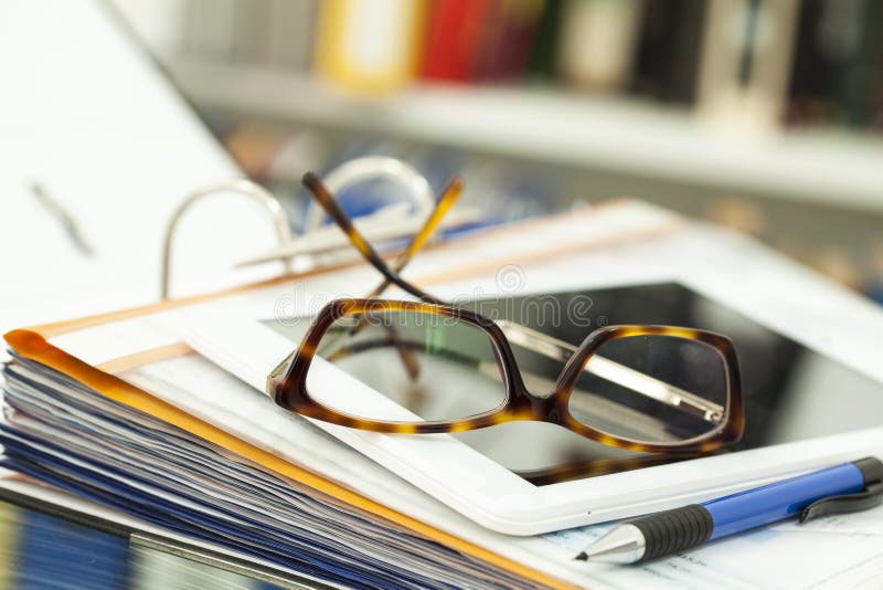 Documents Digital Files Computer Stock Image - Image of computer ...