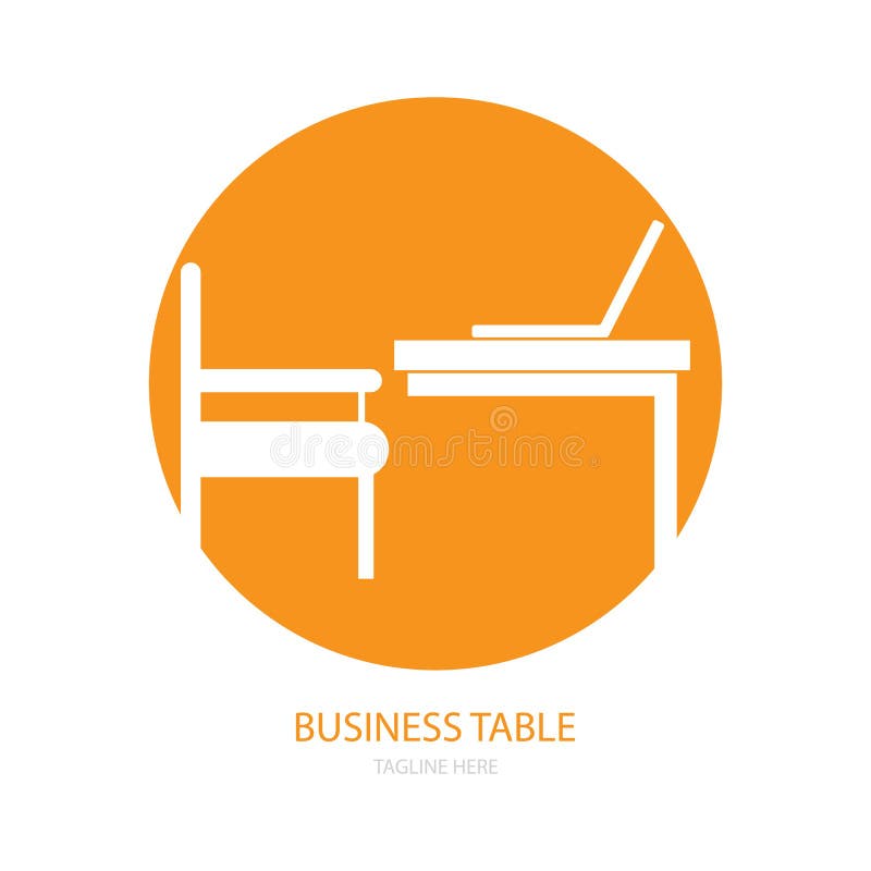 Table Logo Isolated on a White Background Stock Vector - Illustration ...