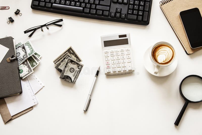 Business table in office stock image. Image of finance - 144353793