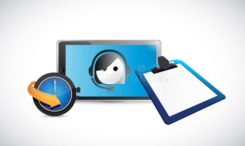 Business Tablet Concept Customer Support Stock Illustration ...