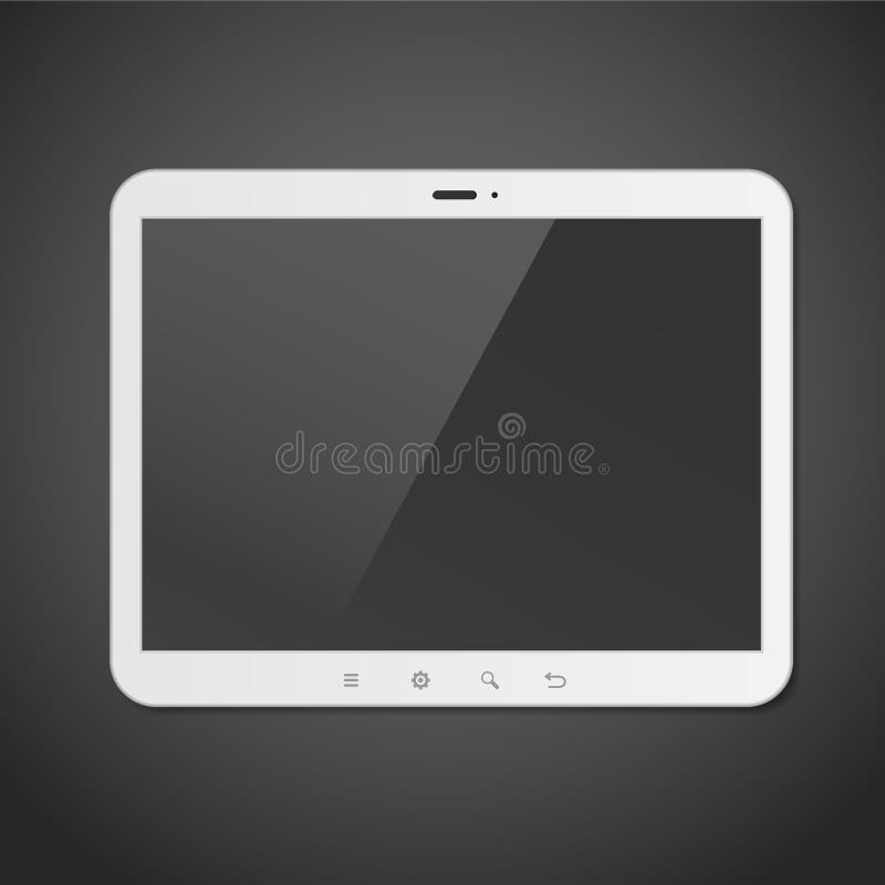 Business Tablet with Power Button Stock Vector - Illustration of ...