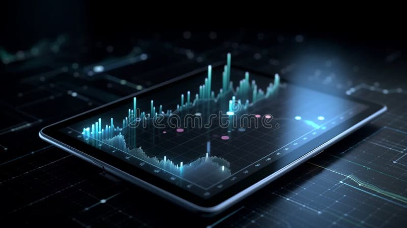 Business Tablet Virtual Growth Arrow Financial Graph on Digital ... Business Tablet Virtual Growth Arrow Financial Graph on Digital ...