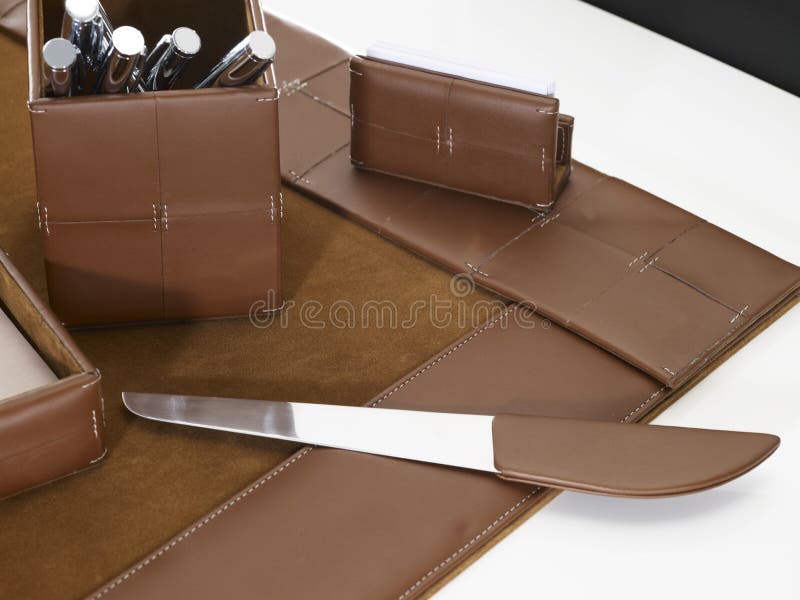 Tabletop for Office Concept Stock Photo - Image of brown, working ...