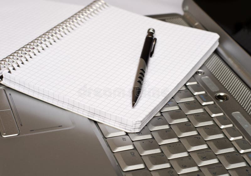 Business - Taking Notes by a Laptop Stock Image - Image of office ...
