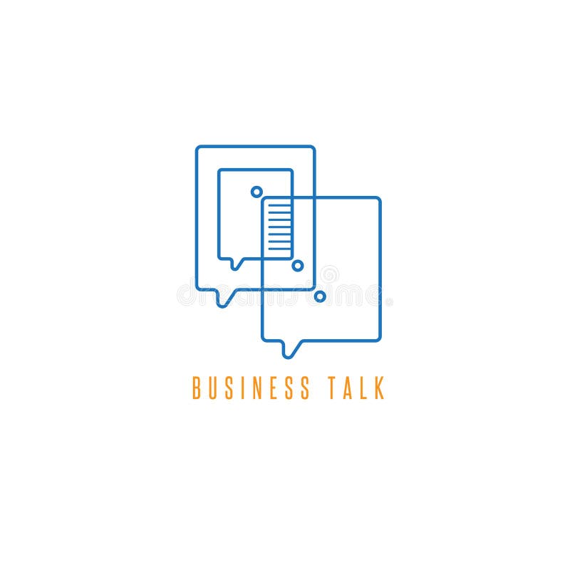 Business Talk Icon Concept Vector Design Stock Vector - Illustration of ...