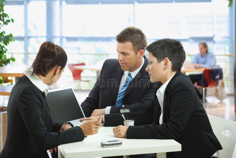 Business talking at cafe stock image. Image of businesswoman - 10397841
