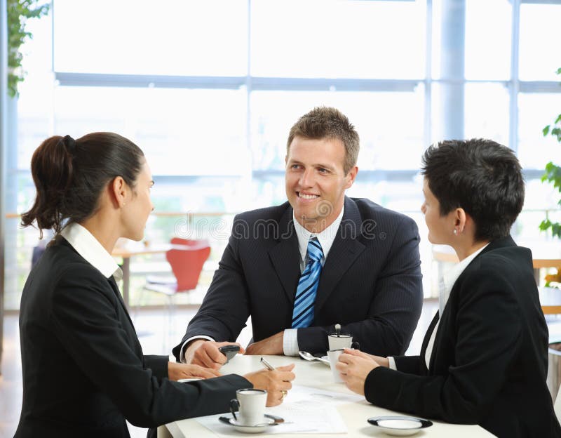 Business talking at cafe stock photo. Image of attractive - 10461394