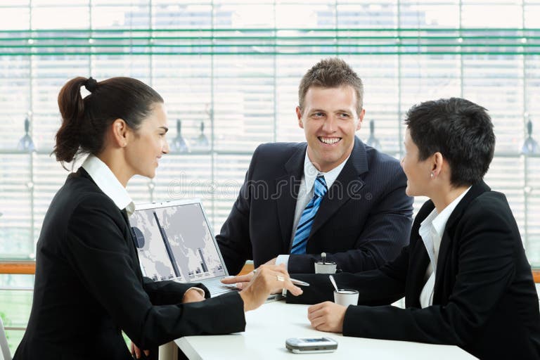 Business talking at cafe stock image. Image of chart - 10914849