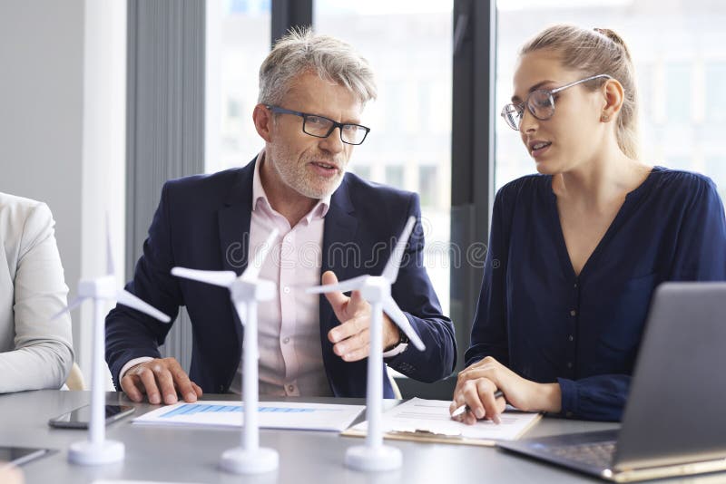 Business Talks at Conference Table Stock Image - Image of investment ...