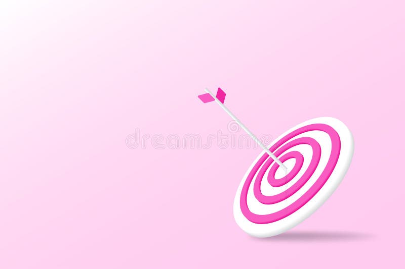 Business Target Achievement Concept. Arrow Hit the Target Stock Vector ...