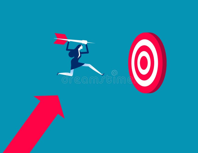 Business Target Achievement or Success and Reaching for Target and Goal ...