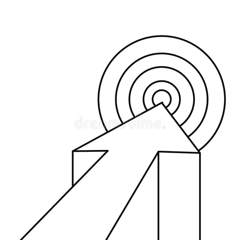 Business Target Arrow Success Progress Stock Vector - Illustration of ...