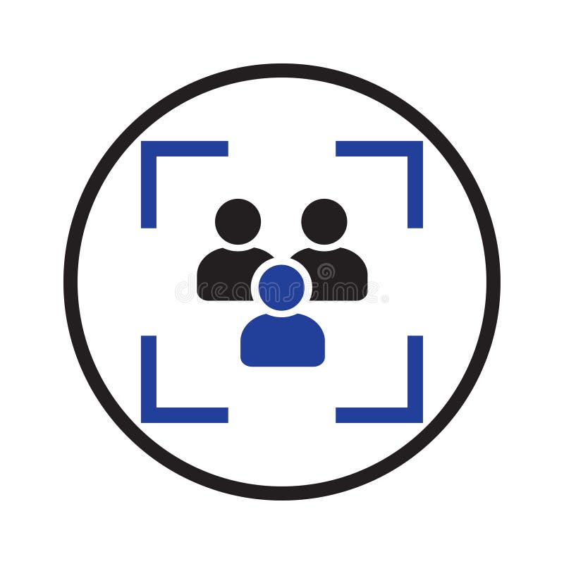 Business Target Client Icon in Circle Stock Vector - Illustration of ...