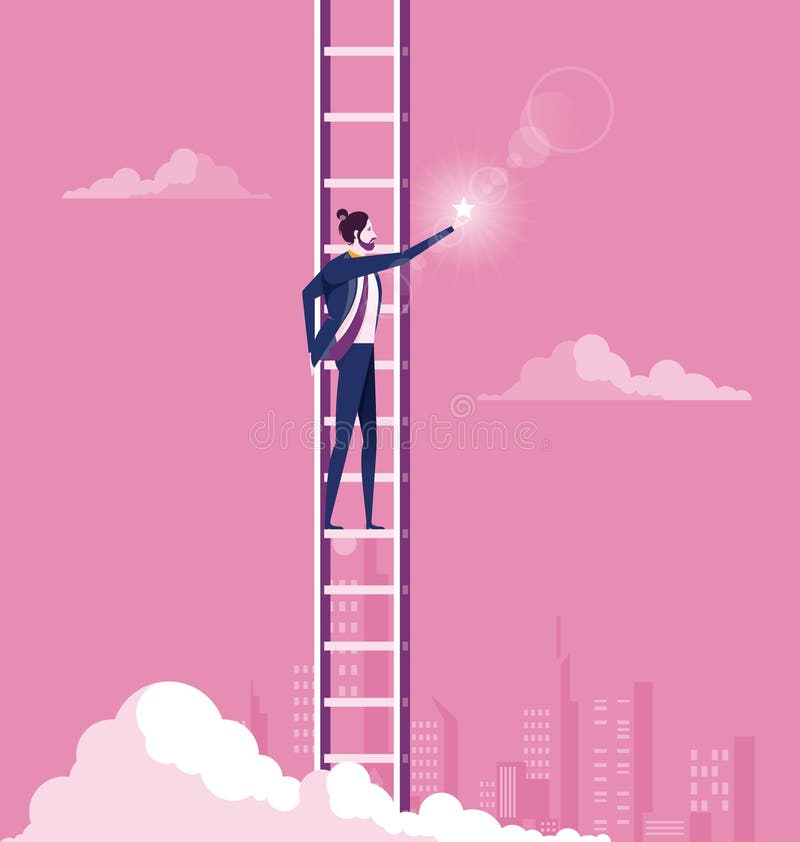 Man Climbing Ladder Target Stock Illustrations – 1,013 Man Climbing ...