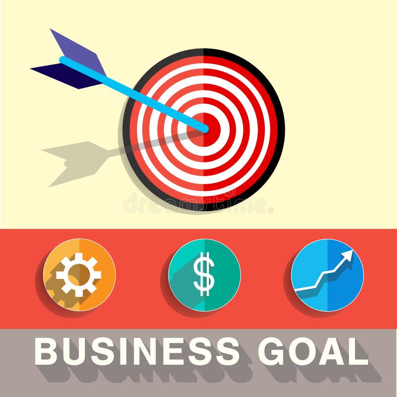 Business Target Goal Vector Illustration Stock Vector - Illustration of ...