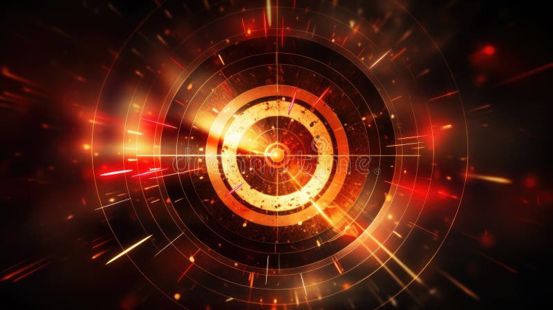 Business Target with Goals and Glowing Effect Around Stock Illustration ...