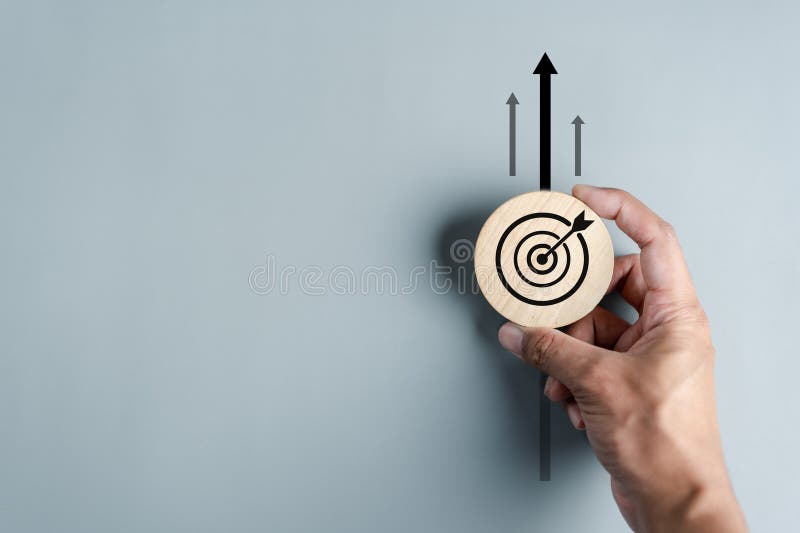 Business Target Growth and Arrow Icon for Planning and Management Stock ...