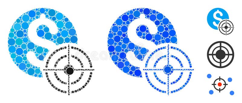 Business Target Mosaic Icon of Circle Dots Stock Illustration ...