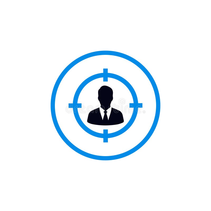 Business Target Person Icon Vector Stock Vector - Illustration of ...