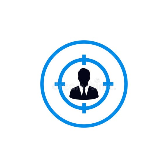 Business Target Person Icon Vector Stock Vector - Illustration of ...
