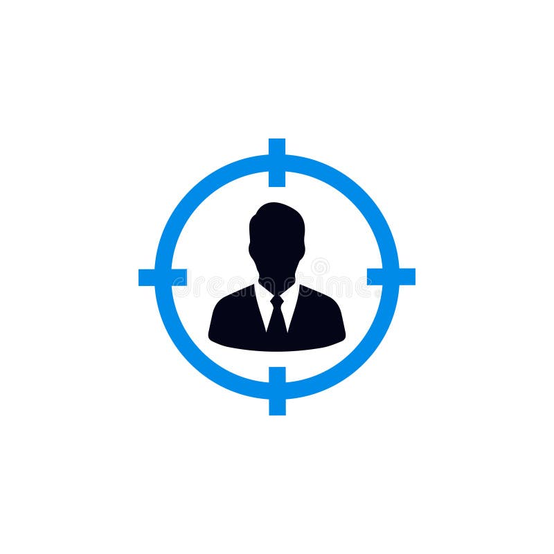 Business Target Person Icon Vector Stock Vector - Illustration of group ...
