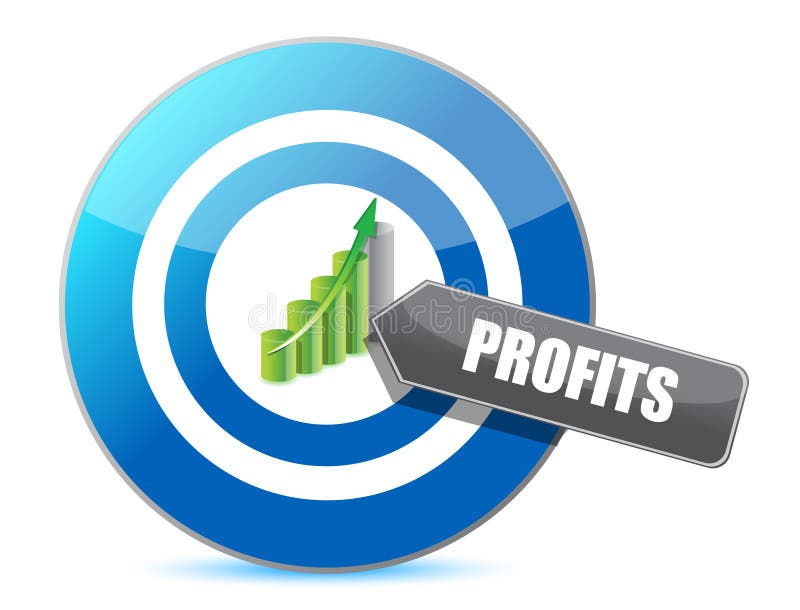 Business Target Profits Graph Illustration Design Stock Illustration ...