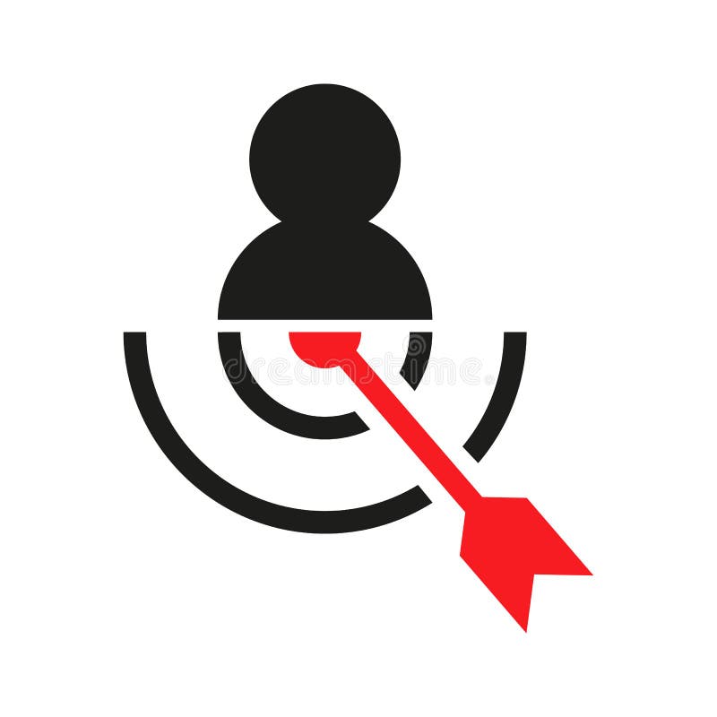 Business Targeting Line Icon Vector. Marketing Target Strategy Symbol ...