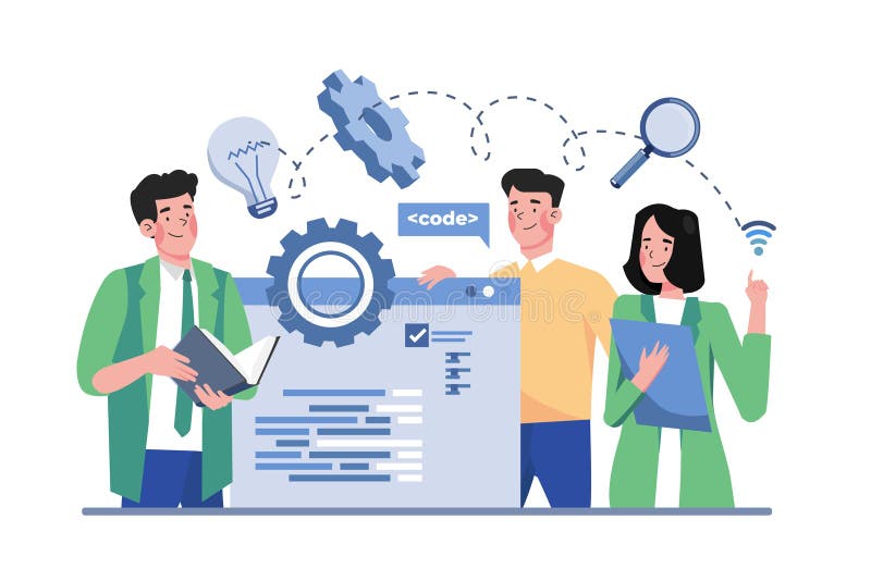 Business Task Management Illustration Concept on White Background Stock ...