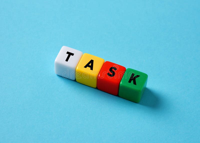Business Tasks and Project Management Concept. the Word Task on ...