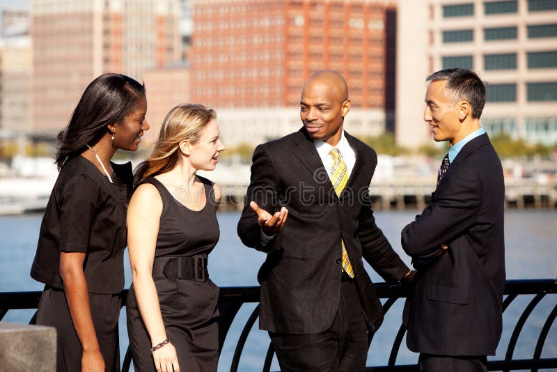 Four Business People stock image. Image of business, happy - 12196731