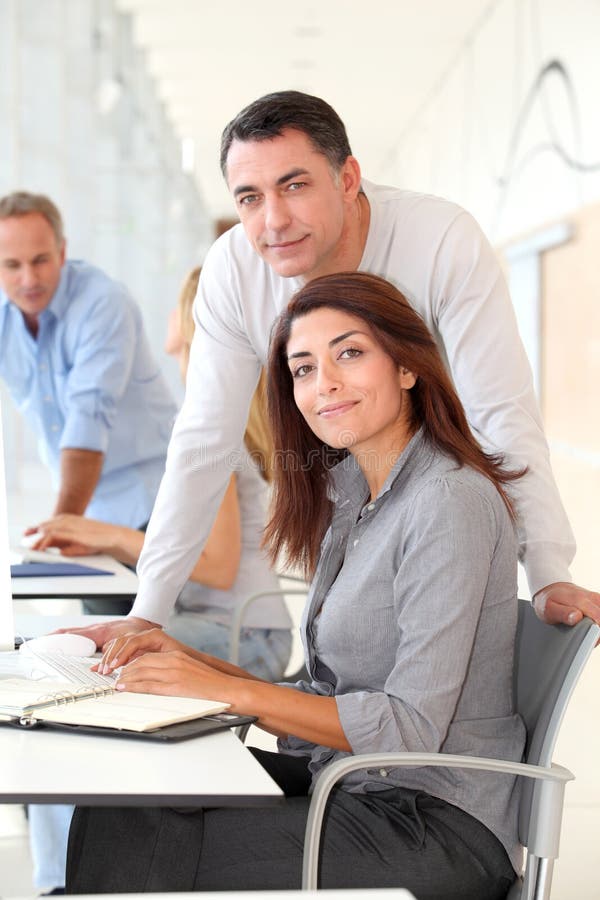 Workteam in business class stock image. Image of management - 15301047