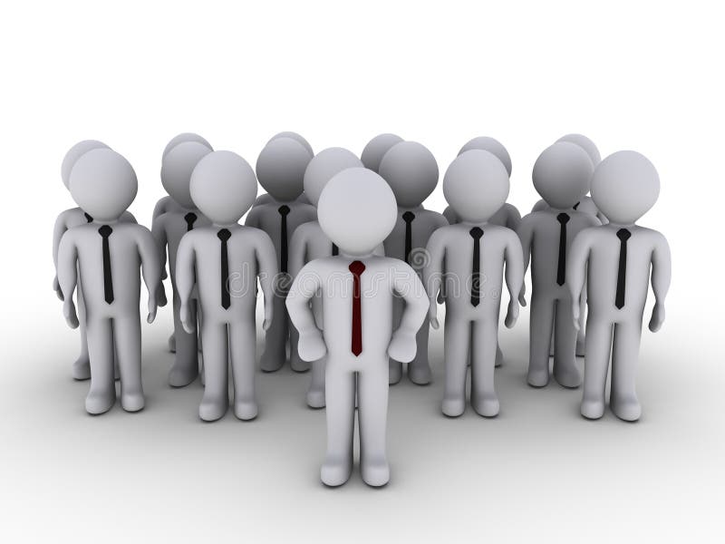 3d People Icon Leadership and Team Stock Illustration - Illustration of ...