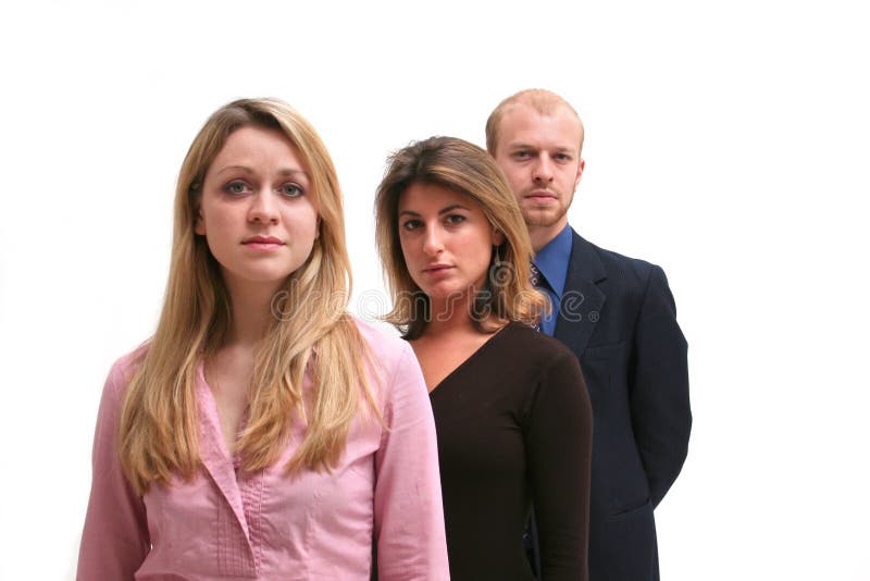 Business Team - 3 Young People Stock Photo - Image of businesswoman ...