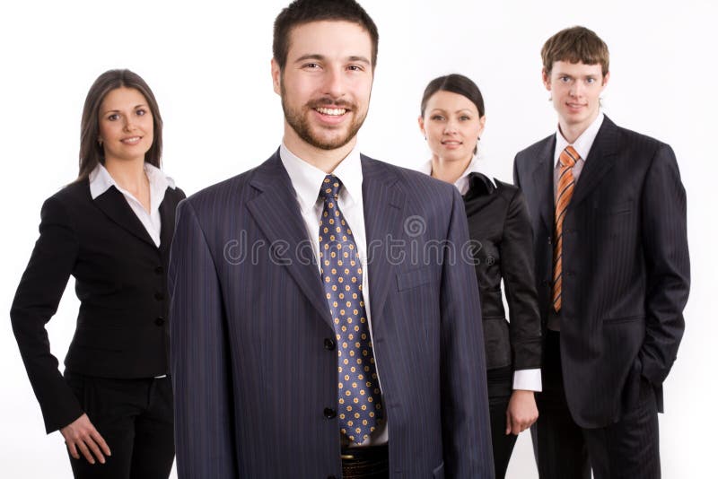2 Men 1 Woman Business Team 2 - Isolated Stock Image - Image of adults ...