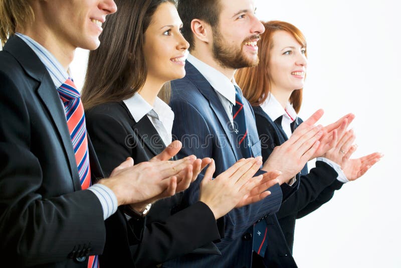 Team Applause stock image. Image of group, workforce, smiling - 1415693
