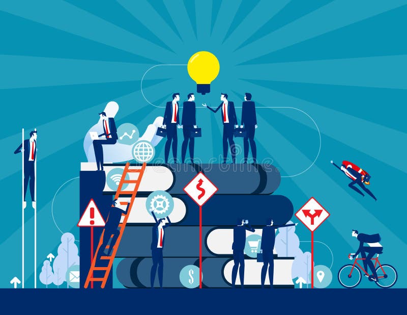 Business Team All Connect. Concept Business Vector Illustration ...