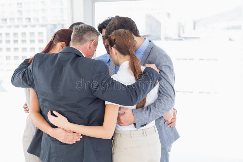 Business Team All Huddled Together Stock Photo - Image of view, female ...