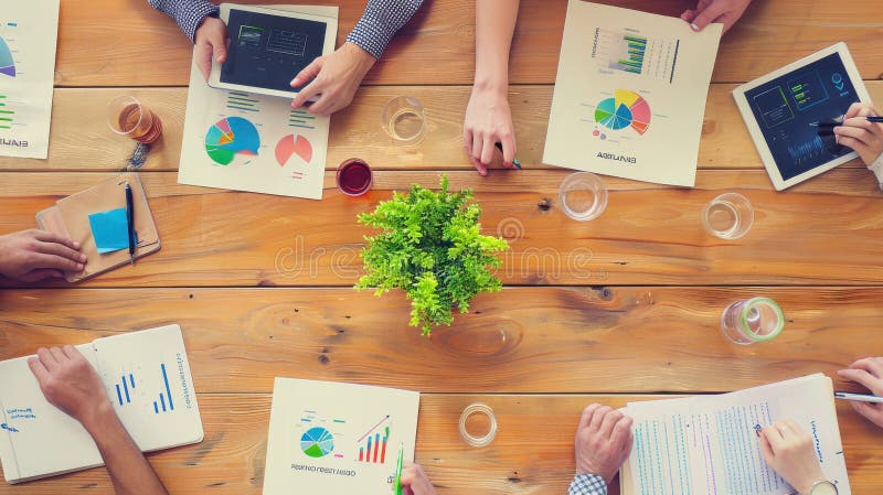 Business Team Analyzing Data.AI Generated Image Stock Photo - Image of ...