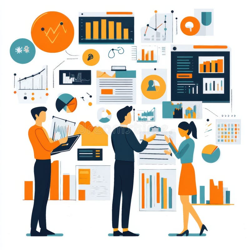 Graphs Reports Isolated Stock Illustrations – 484 Graphs Reports ...